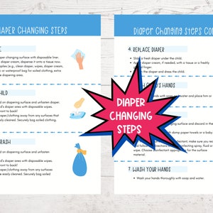 Diaper Changing Steps for Daycare Center - Etsy