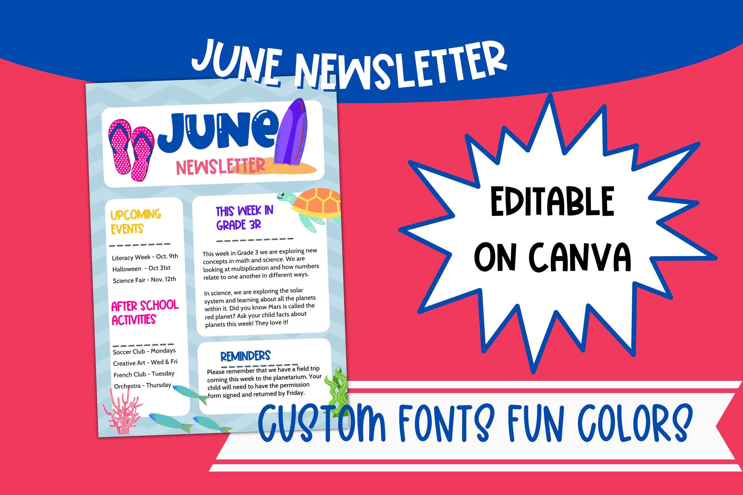 June Newsletter for Daycare, Learning Academy, Montessori, Childcare ...