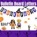 Printable Bulletin Board Letters and Numbers With Black Outline for ...