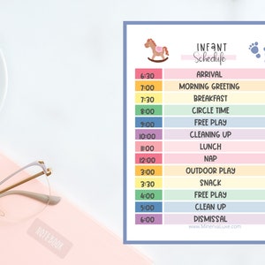 Infant Schedule. Fillable PDF. Daycare, Childcare, Learning Academy ...