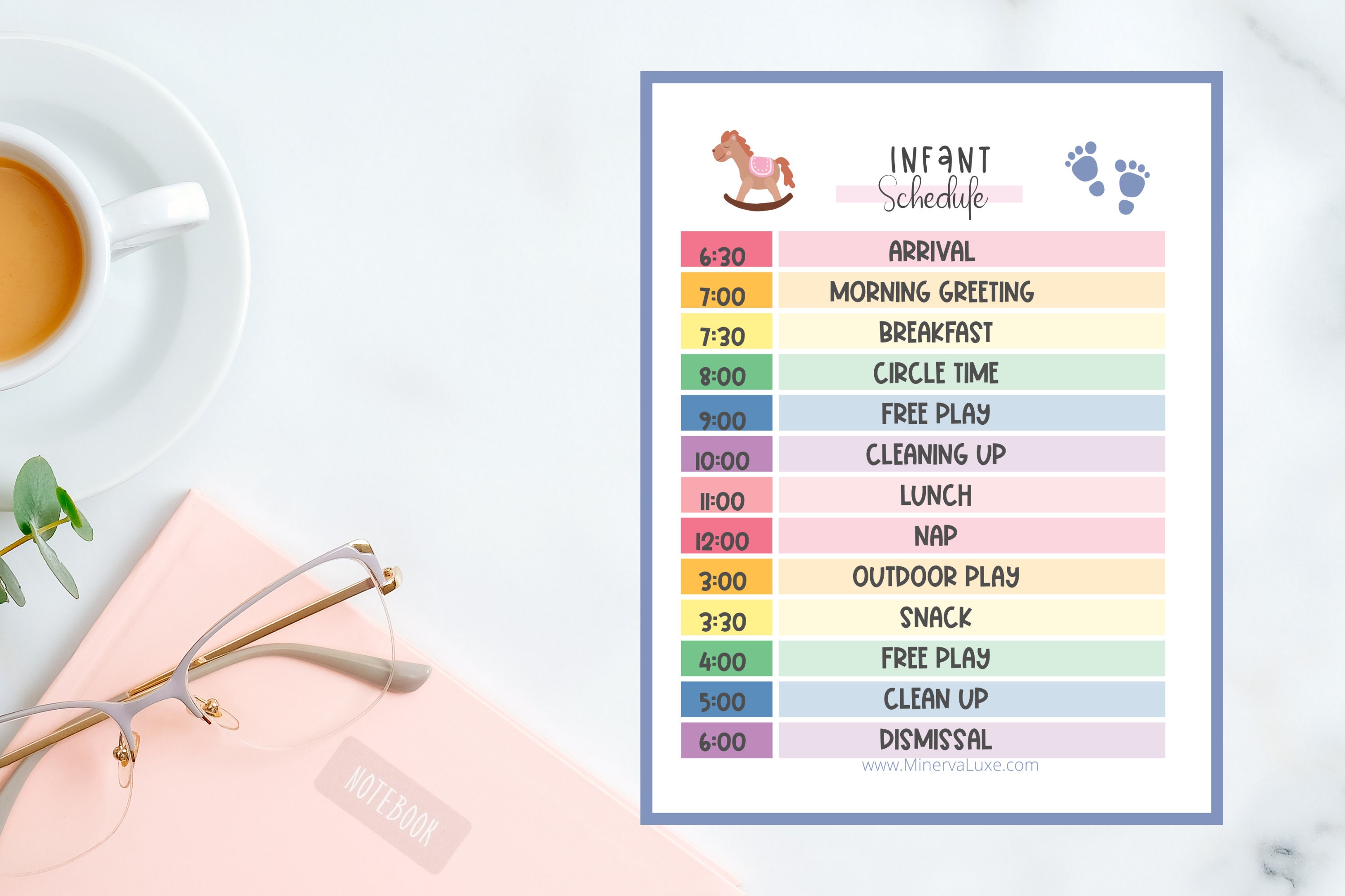 Infant Schedule. Fillable PDF. Daycare, Childcare, Learning Academy ...