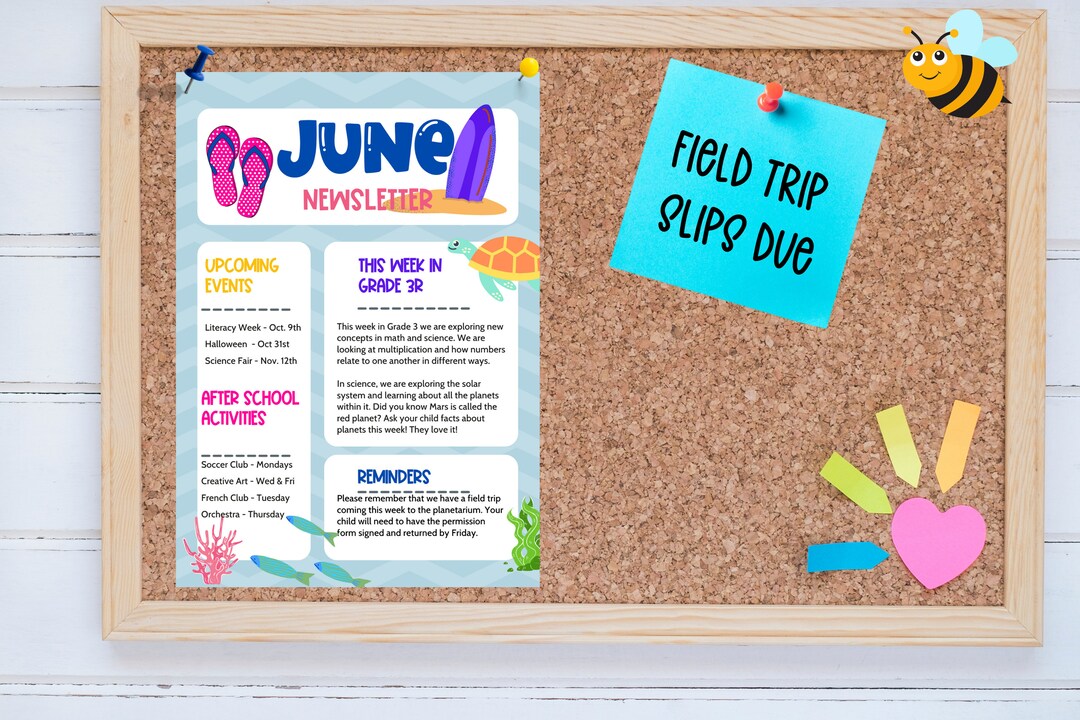 June Newsletter for Daycare, Learning Academy, Montessori, Childcare ...