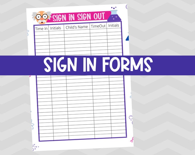 Fun Daycare Childcare Montessori Home School Sign in Sign - Etsy