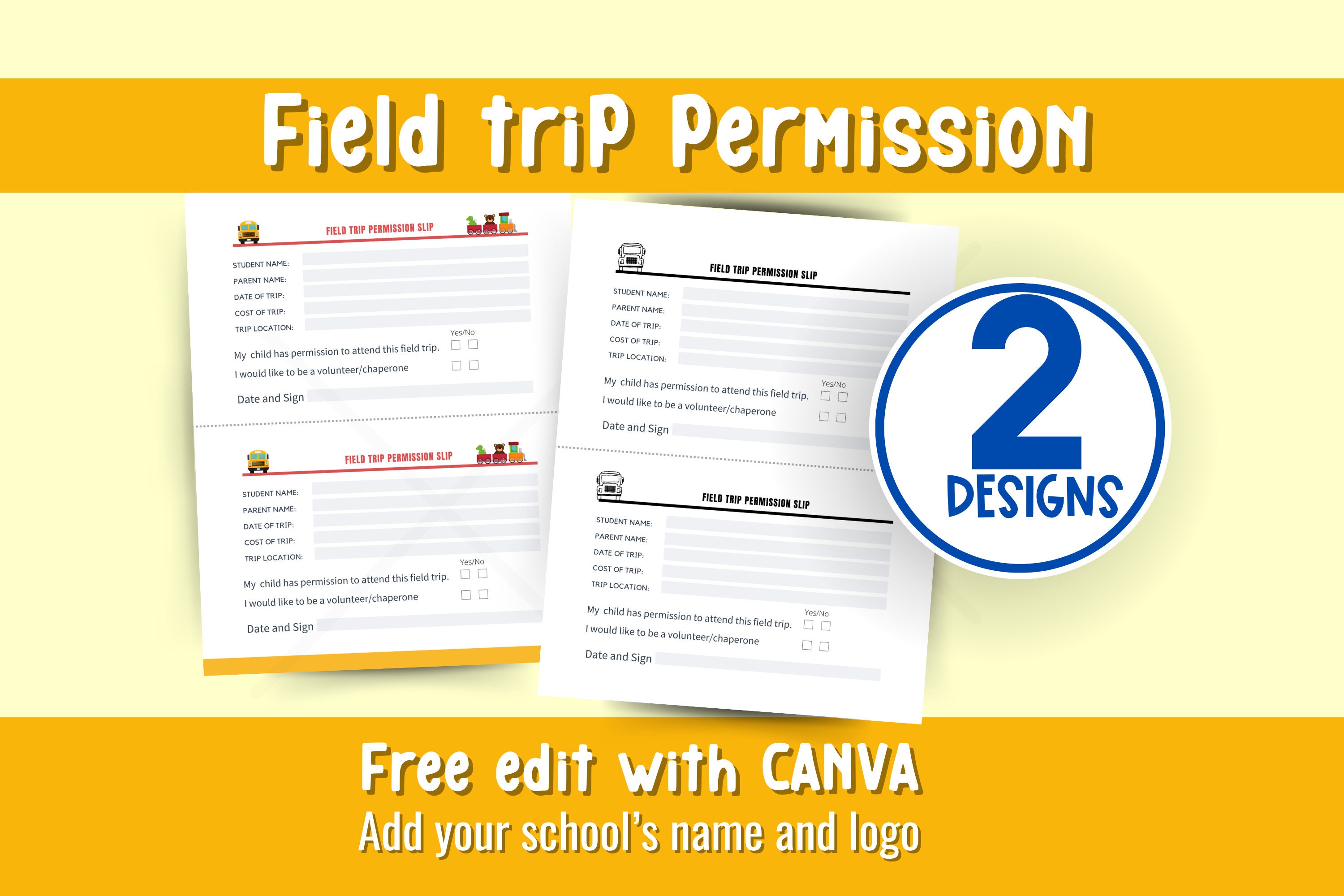 Field Trip Permit/permission Form for Childcare Centers, In-home ...