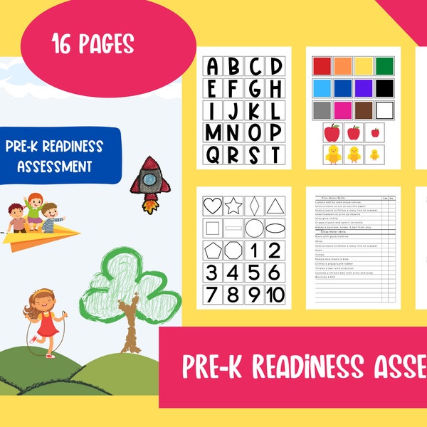 Pre K Assessment - Etsy