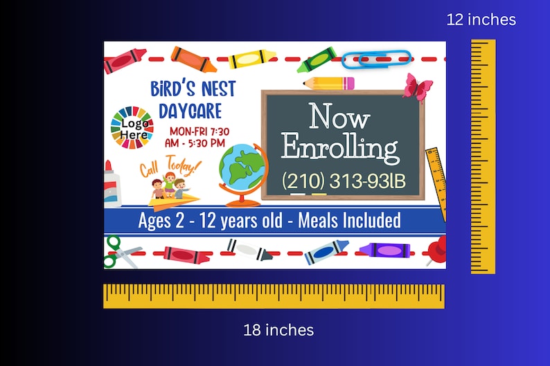 Now Enrolling Yard Sign for Daycare Center - Etsy