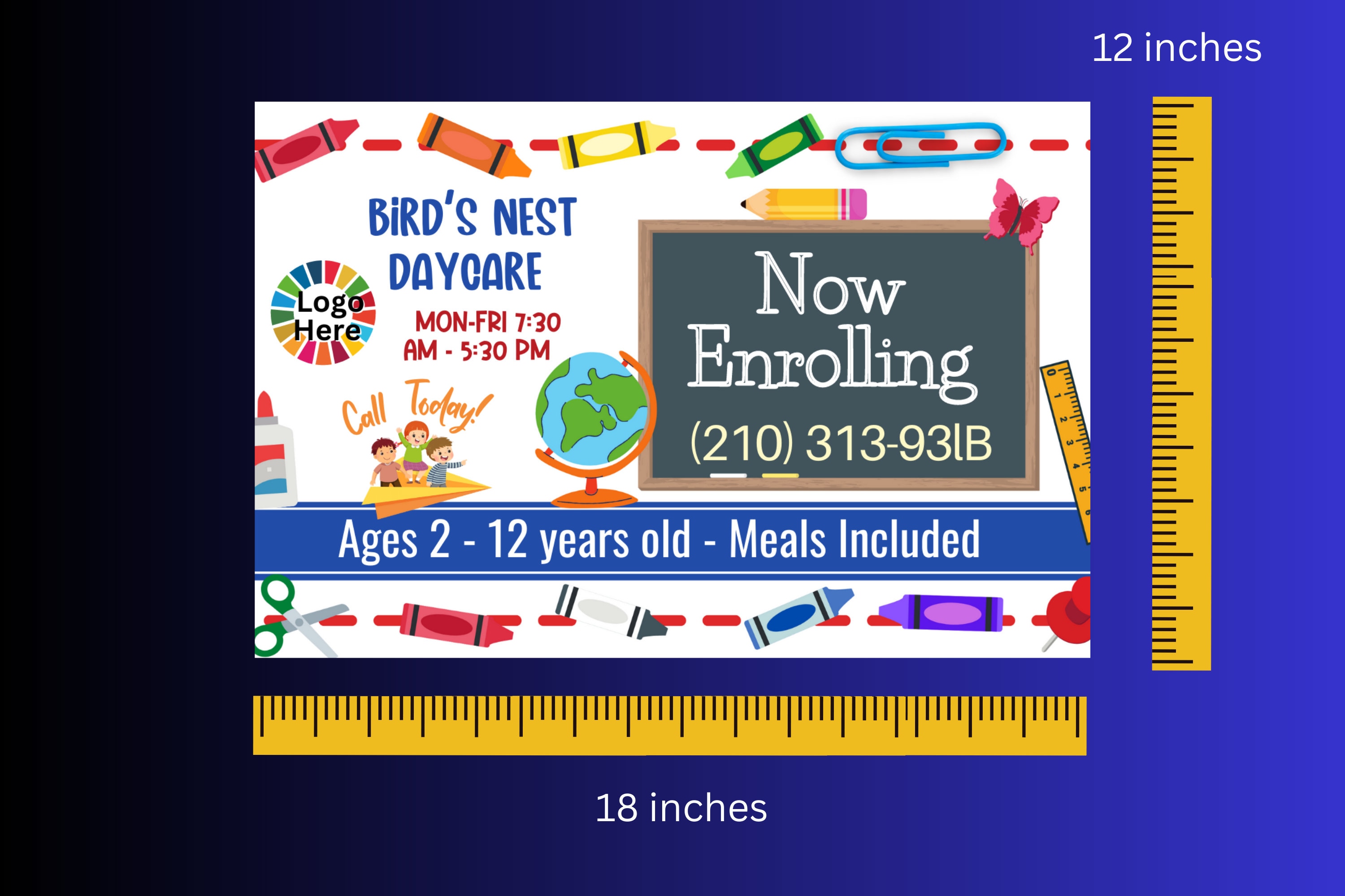 Now Enrolling Yard Sign for Daycare Center - Etsy