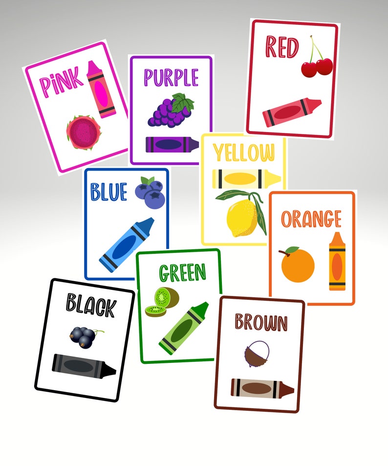 Flash Cards for Toddlers to Learn Colors. Daycare, Childcare, Home ...