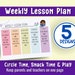 Weekly Lesson Plans for Daycare/child Care Center - Edit the Text on ...