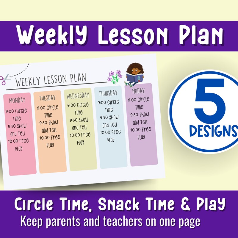 Daycare Lesson Plan - Etsy