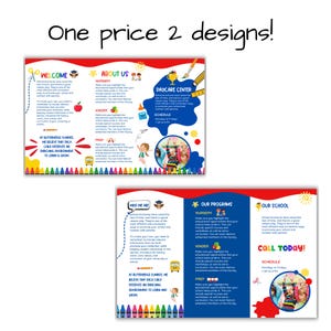 Editable Trifold Brochure, FREE CANVA Account, Daycare Centers ...