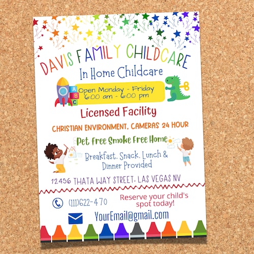 Child Care Daycare Flyer - Etsy