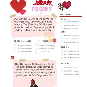 February Newsletter Template. Easily Edit With Free Canva Account. - Etsy