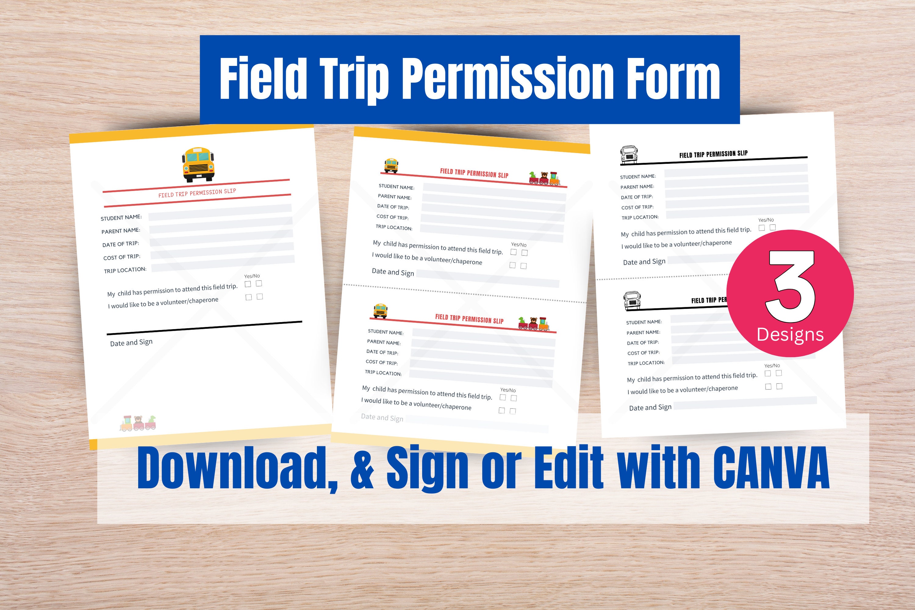 Field Trip Permit/permission Form for Childcare Centers, In-home ...