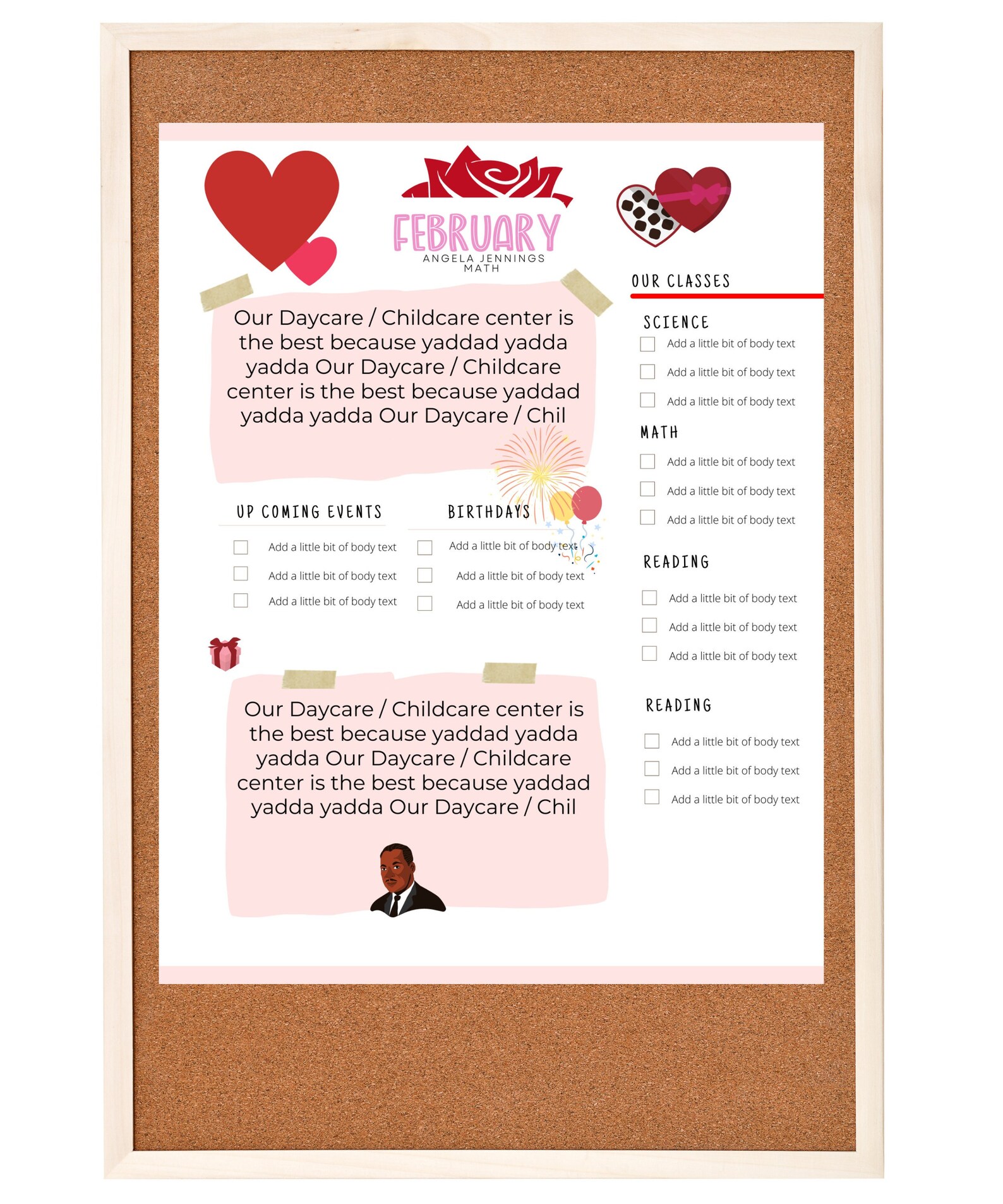 February Newsletter Template. Easily Edit With Free Canva Account. - Etsy