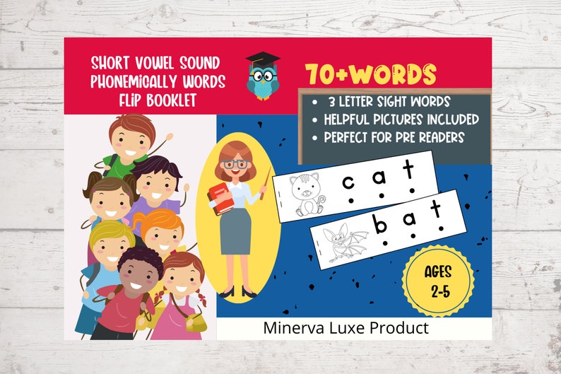 One Syllable Sight Words. Phonics. Great for Daycare, Early Learning ...