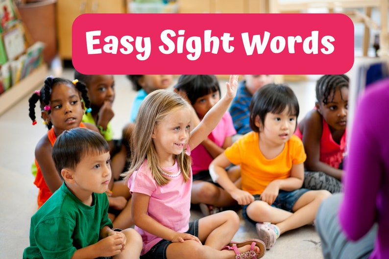 One Syllable Sight Words. Phonics. Great for Daycare, Early Learning ...
