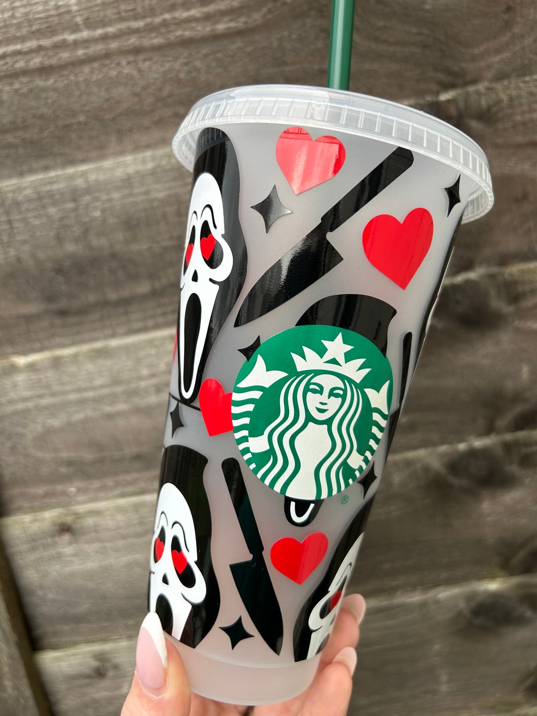 Ghostface Valloween Starbucks Cold Cup - Etsy