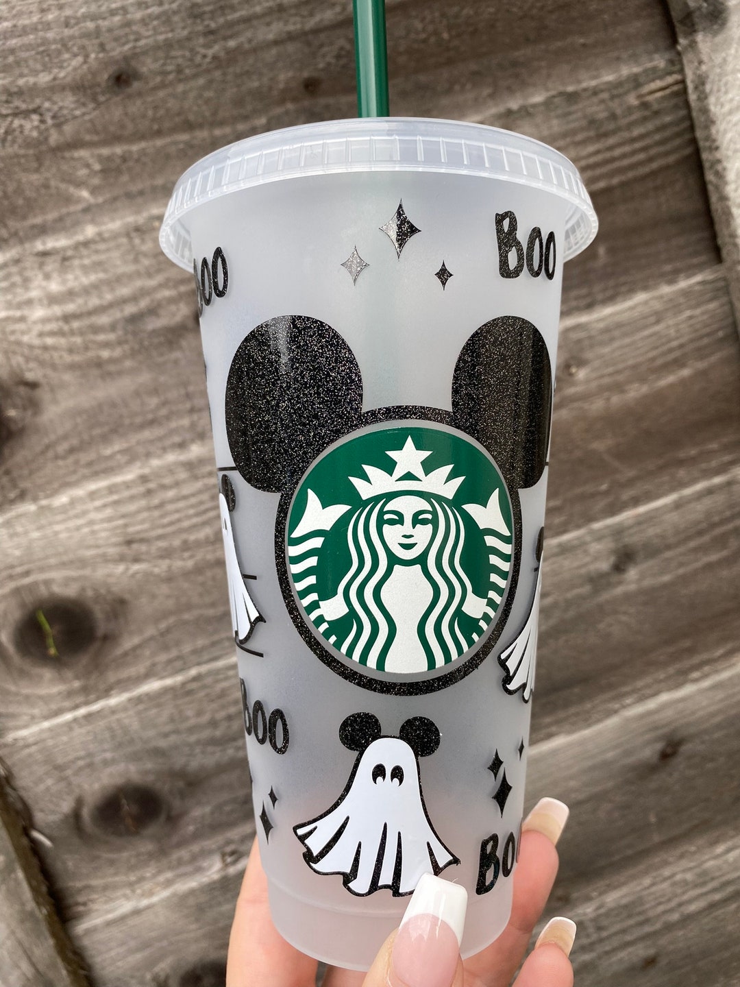 Mickey Ghosts Starbucks Cold Cup | Halloween | Spooky - Etsy UK