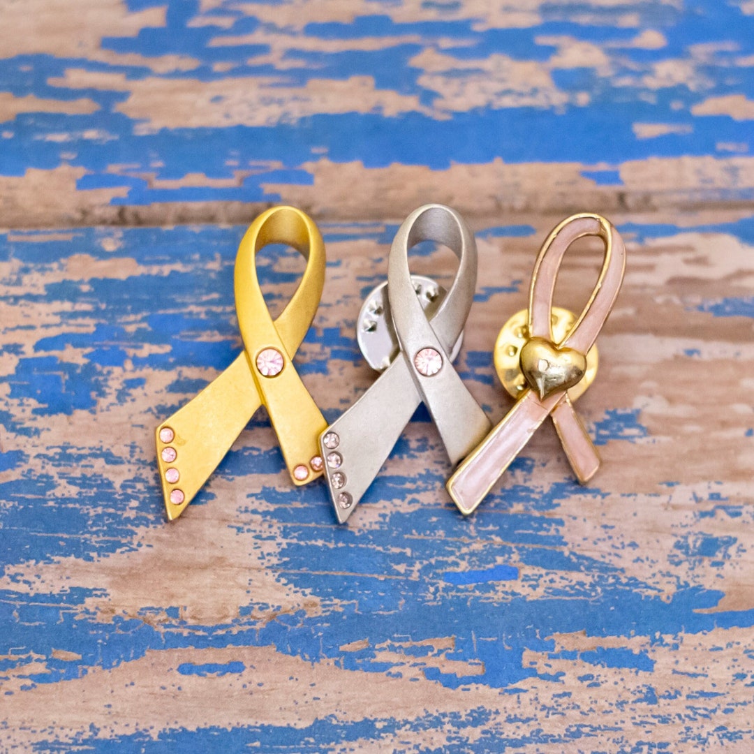 Vintage Three Inspirational Ribbons Cancer Awareness Pins by Avon - L29 ...