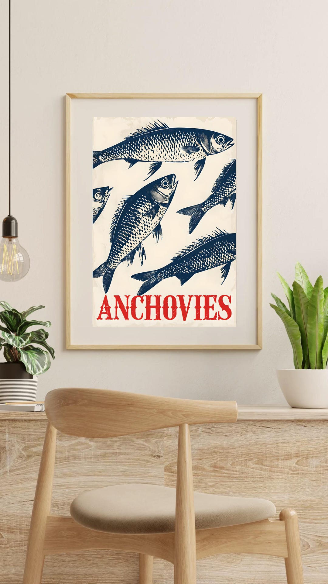 Vintage Anchovy Tin Poster: Retro Kitchen Wall Art (digital Download ...