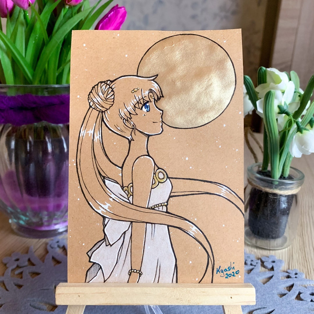 Sailor Moon Art moon Smile DIN A6 10.5 Cm X - Etsy