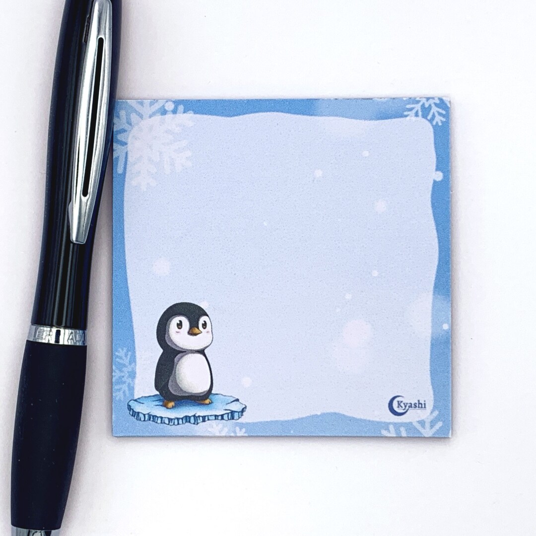Pinguin Notizblock | Mini Block mit 25 Blatt, Notizzettel quadratisch ...