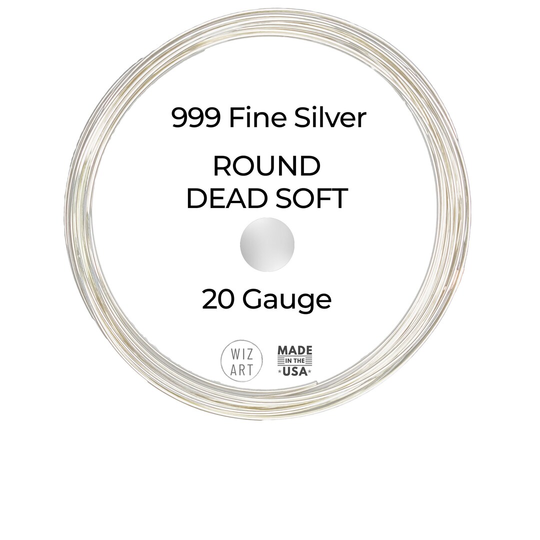 20 Gauge 999 Fine Silver Wire Round Dead Soft 1 - 10 Ft USA - Etsy