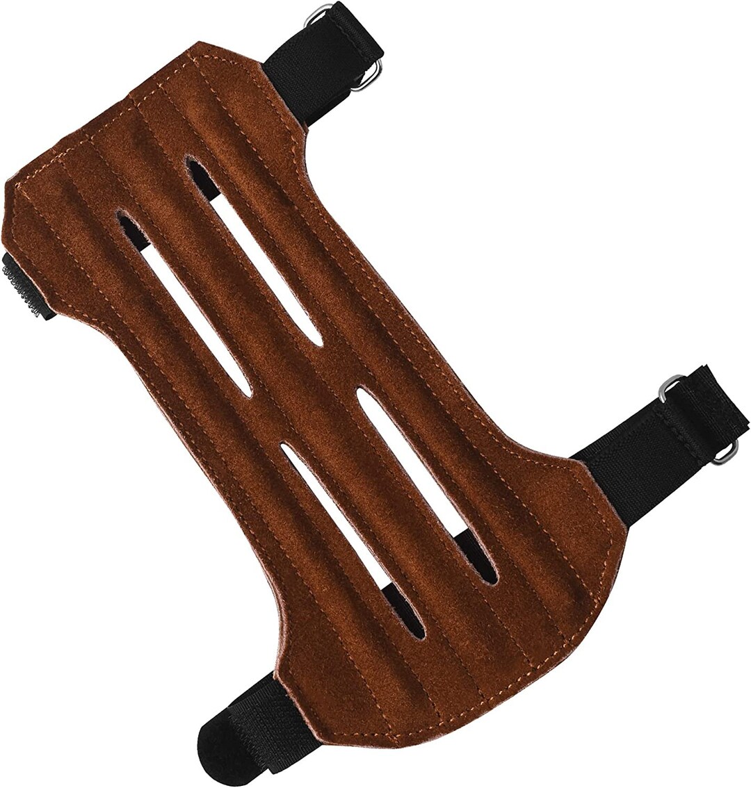Archery Adjustable Armguards With Velcro Straps Leather - Etsy