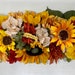 Farmhouse Sunflower Arrangement, Wood Planter With Sunflowers ...
