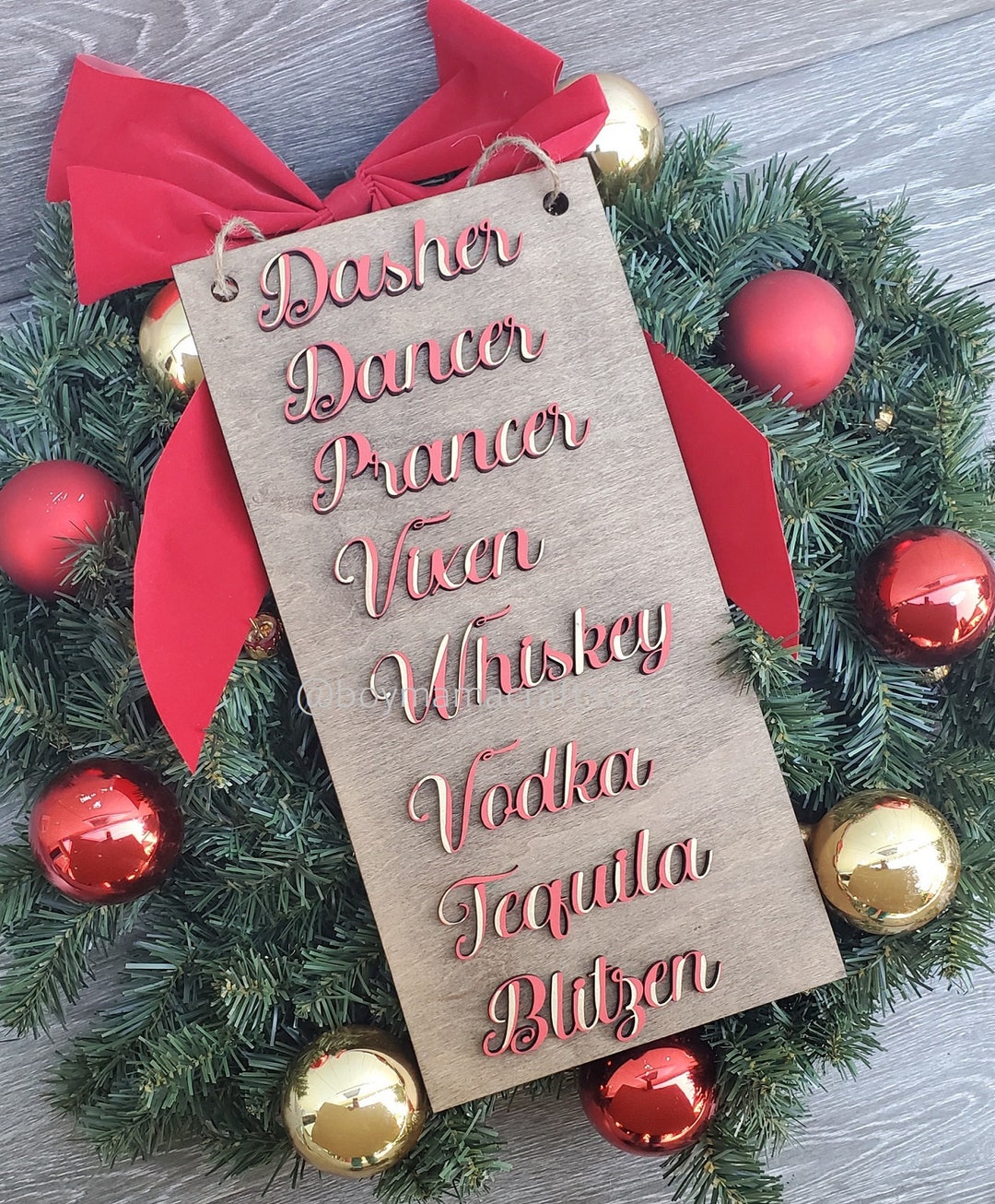 Reindeer/alcohol SVG File, Glowforge, Laser Cut Files, Christmas Signs ...