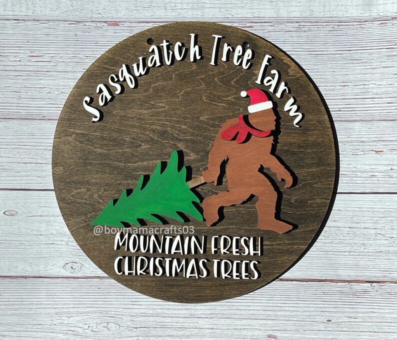 Sasquatch Tree Farm SVG File, Glowforge Ready to Cut, Laser Cut Files ...