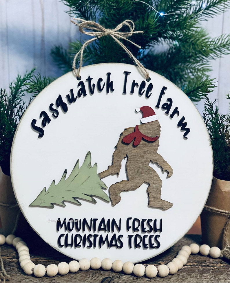 Sasquatch Tree Farm SVG File, Glowforge Ready to Cut, Laser Cut Files ...