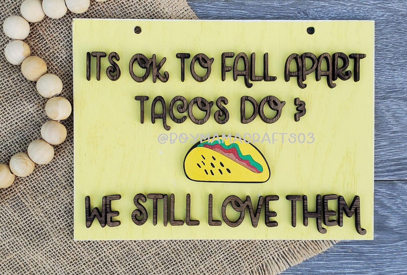 Its Ok to Fall Apart/taco SVG File, Glowforge, Ready to Cut, Laser Cut ...