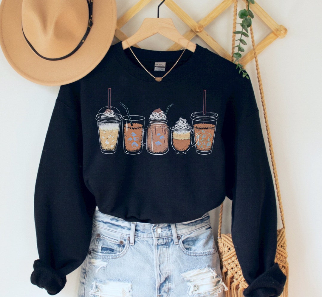 Cute Coffee Sweatshirt, Iced Coffee Please, Iced Coffee Hoodie, Coffee ...