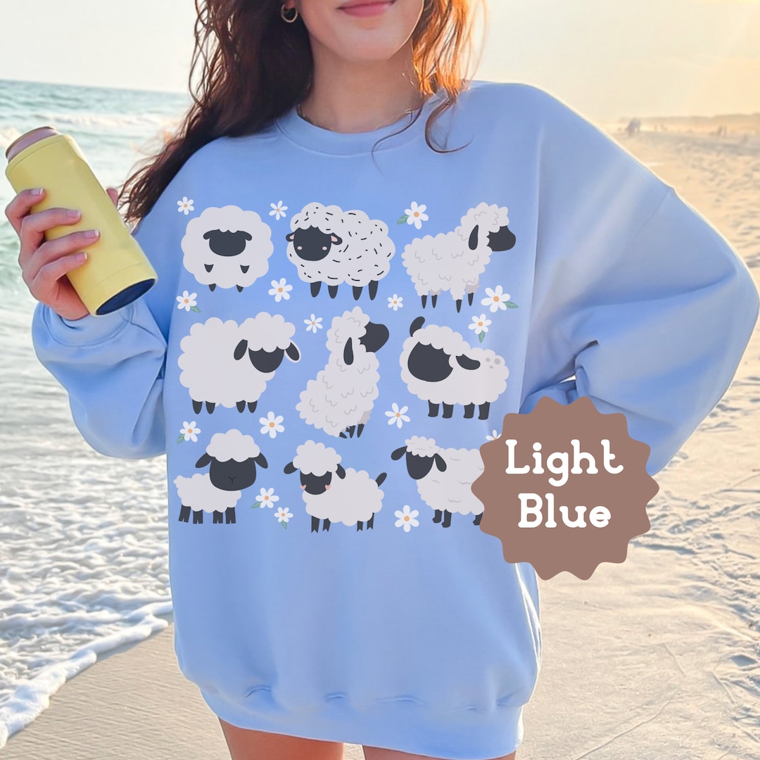 Valais Sheep Sweatshirt, Black Nose Lamb Shirts, Sheep Lover Gift ...