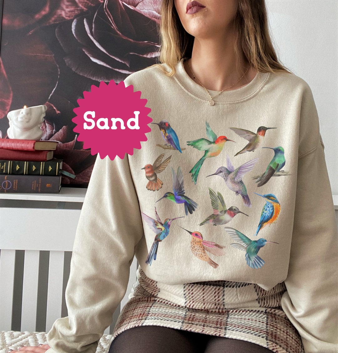 Hummingbird Sweatshirt, Cottagecore Sweaters, Gift for Hummingbird ...