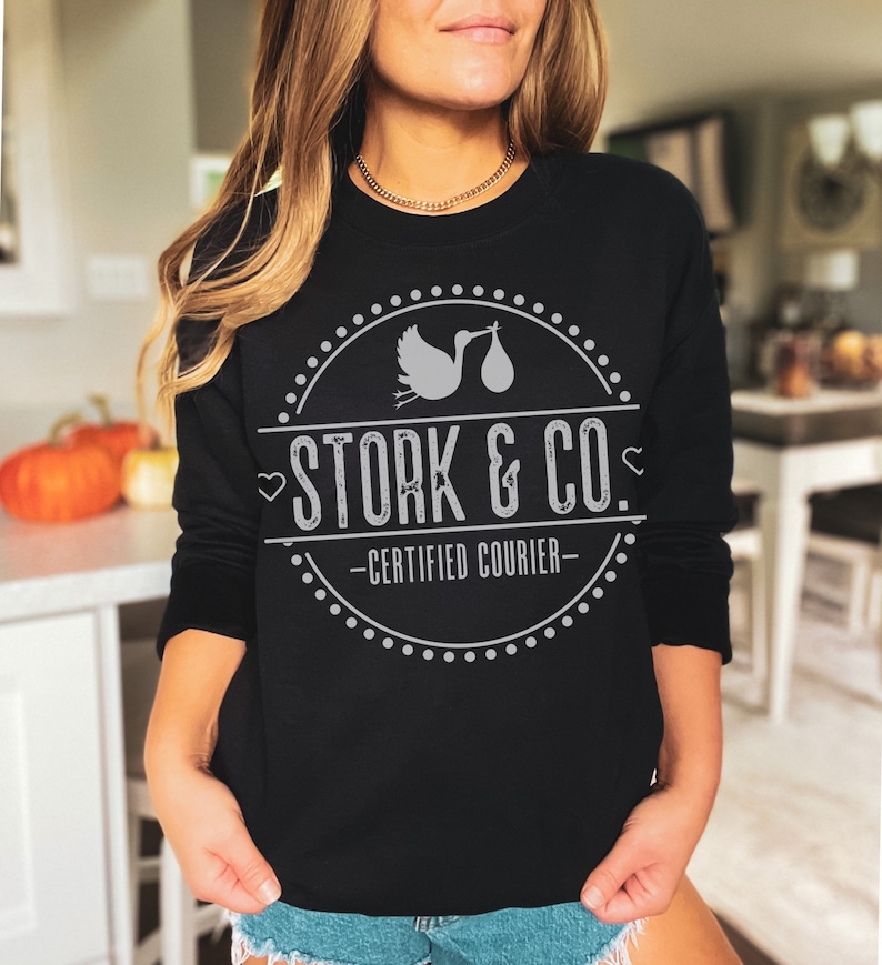 Stork and Co Certified Courier Sweatshirt, OB Nurse Gift, Present for ...