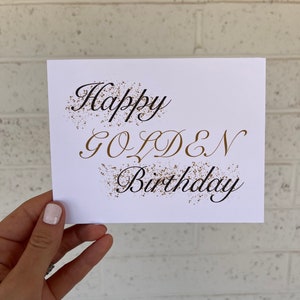 Golden Birthday Card | Golden Birthday | Happy Golden Birthday | Golden ...