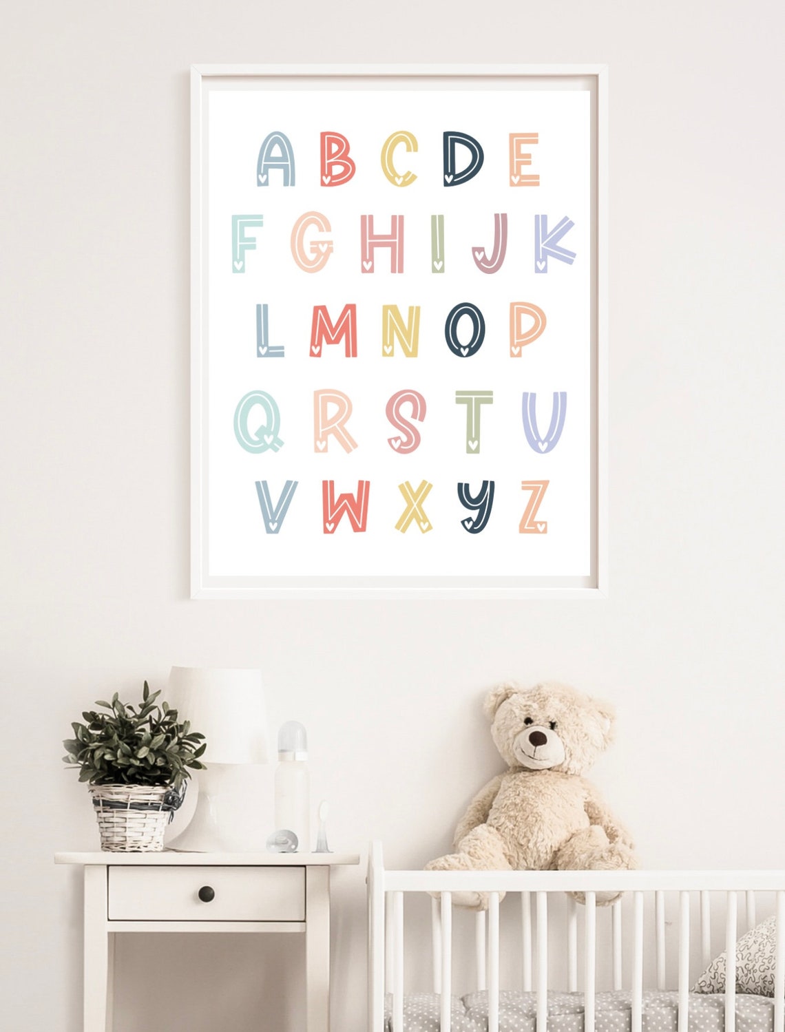 Alphabet Digital Wall Art | Alphabet Wall Art | ABC’S| Nursery Wall Art ...