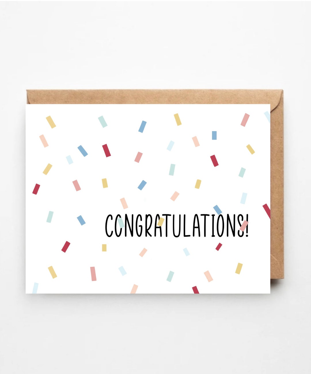 Congratulations Greeting Card | Congrats | Celebration Card | Confetti ...