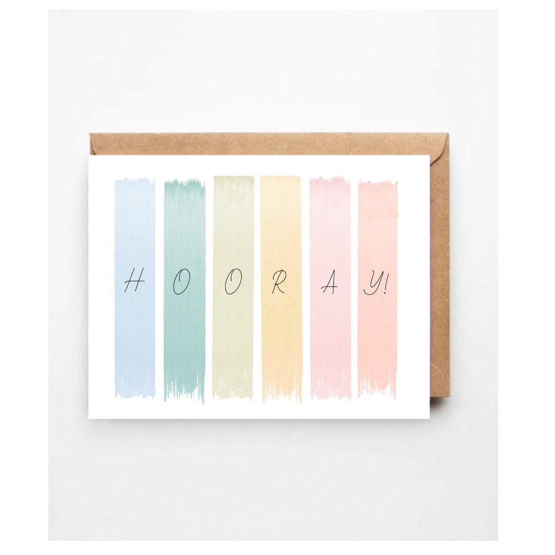 Hooray Card | Congratulations Greeting Card | Celebration Card ...