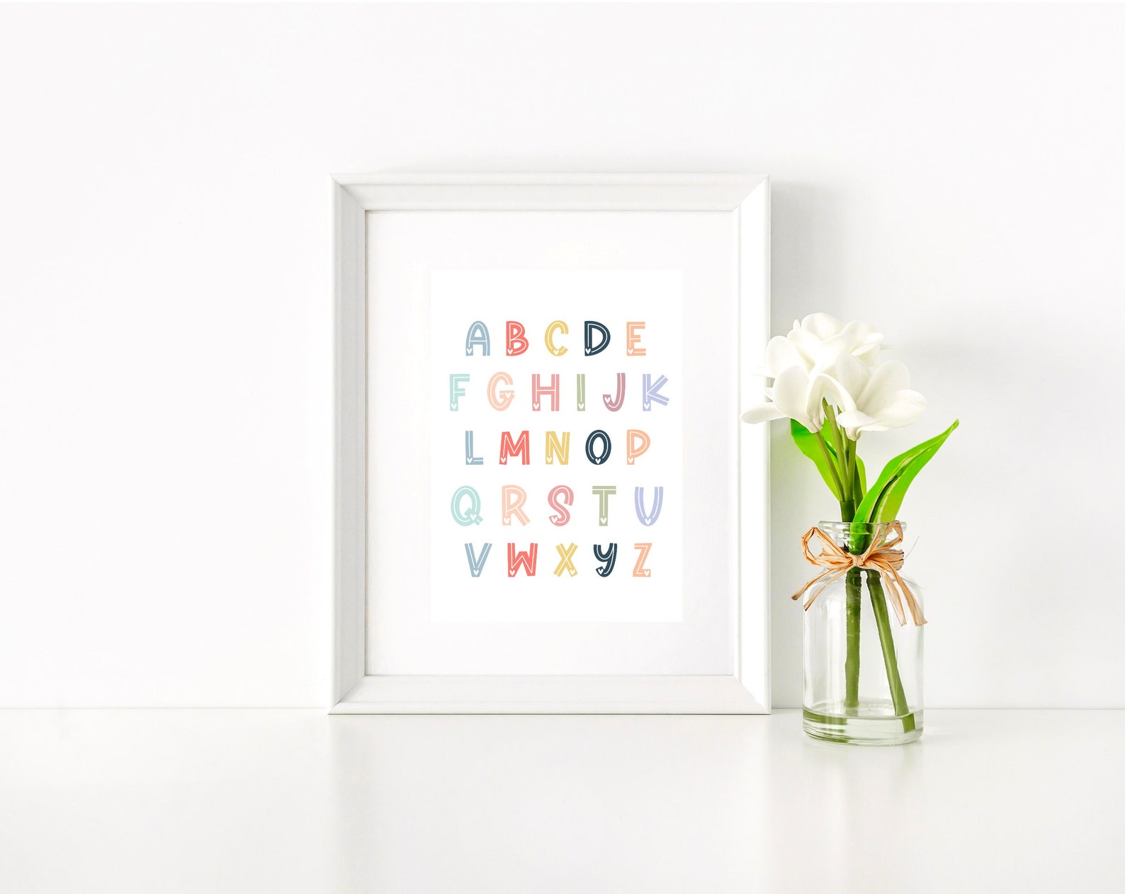 Alphabet Digital Wall Art Alphabet Wall Art ABCS Nursery - Etsy