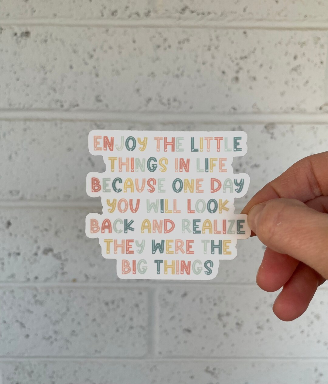 Inspirational Sticker L Enjoy the Little Things Sticker | Gratitude ...