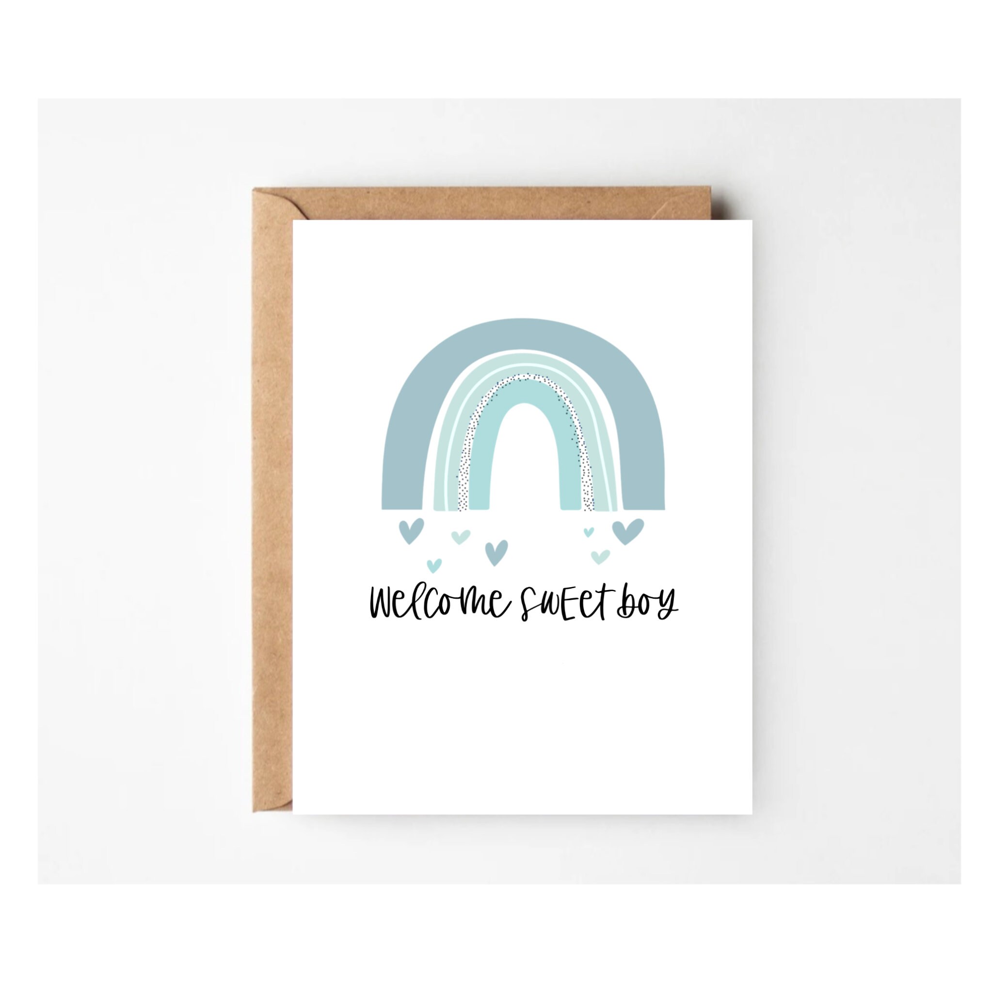 Welcome Sweet Boy | New Baby Boy Card L Baby Shower Card | New Baby ...