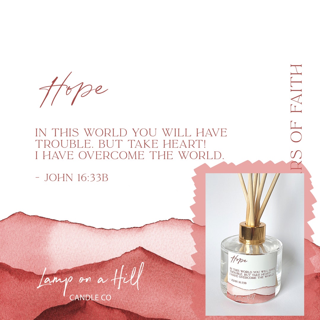 HOPE | Bible Verse | Reed Diffuser 200ml | Christian Gift | Lamp on a ...