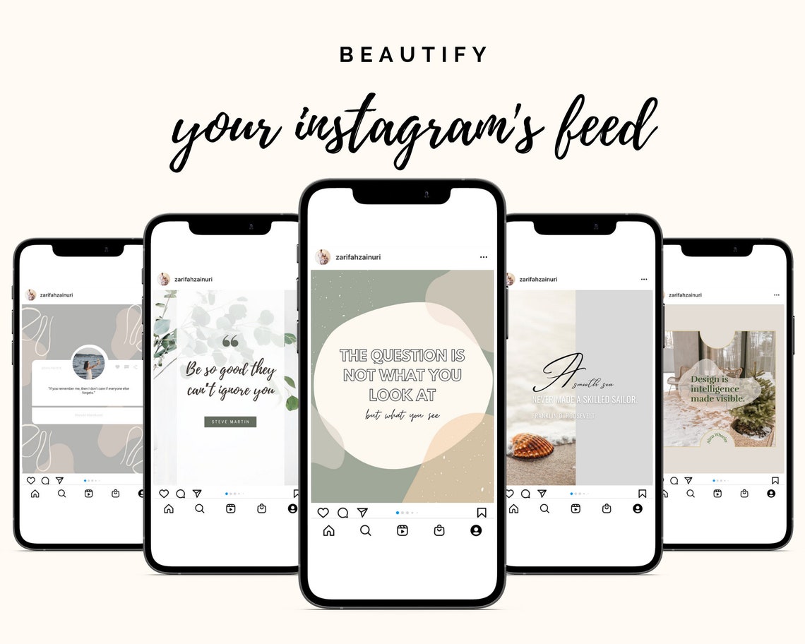 50 Editable Inspirational Quote Instagram | IG Engagement Social Media ...