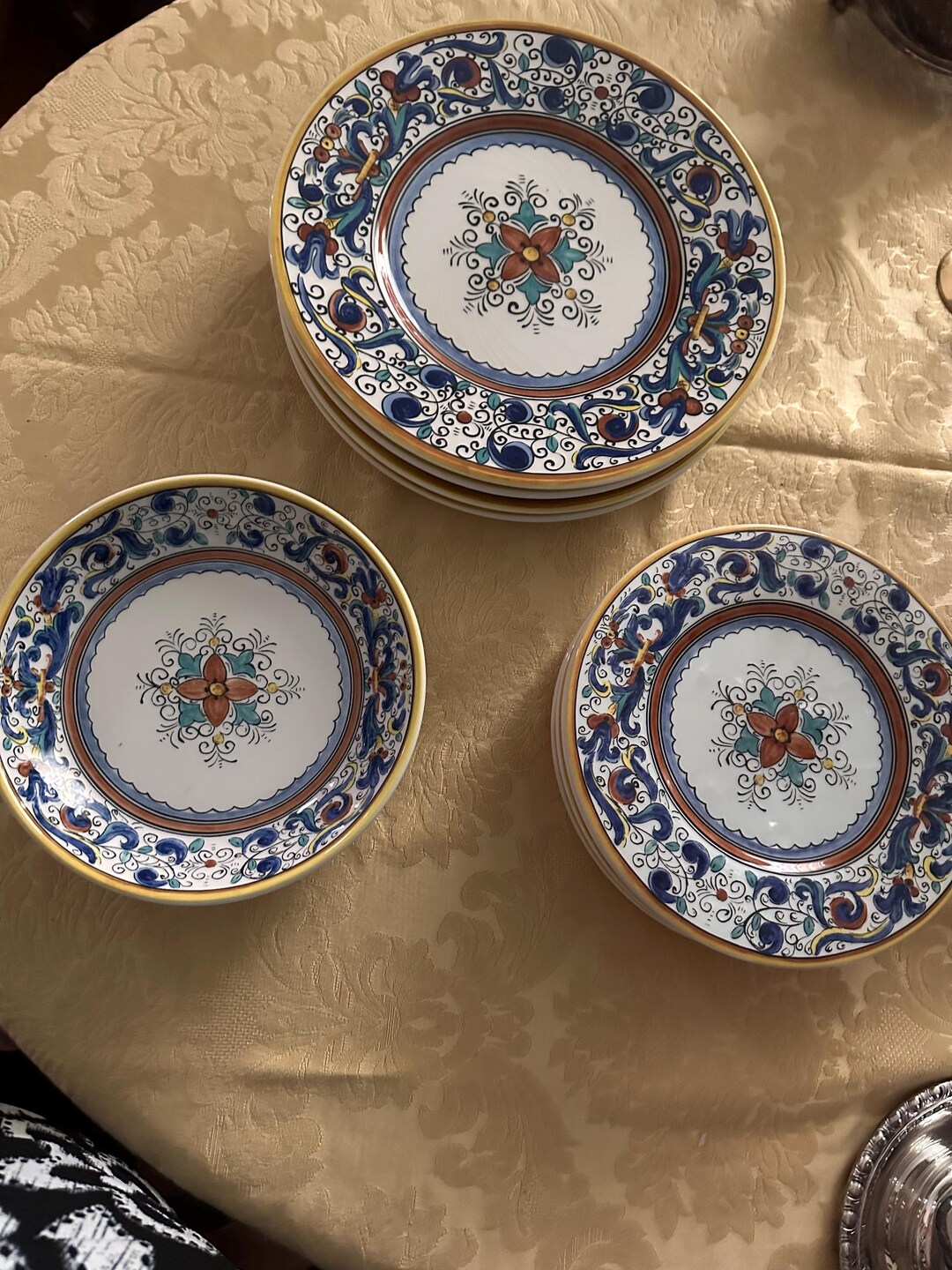 Italian Dinnerware Umbria Made in Portugal 4 Dinner 4 Salad Plates 4 ...