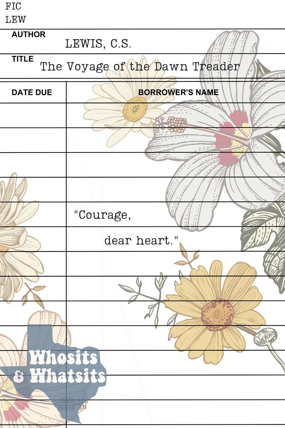 Set of 3 Chronicles of Narnia Library Cards Nursery Art Library Art ...