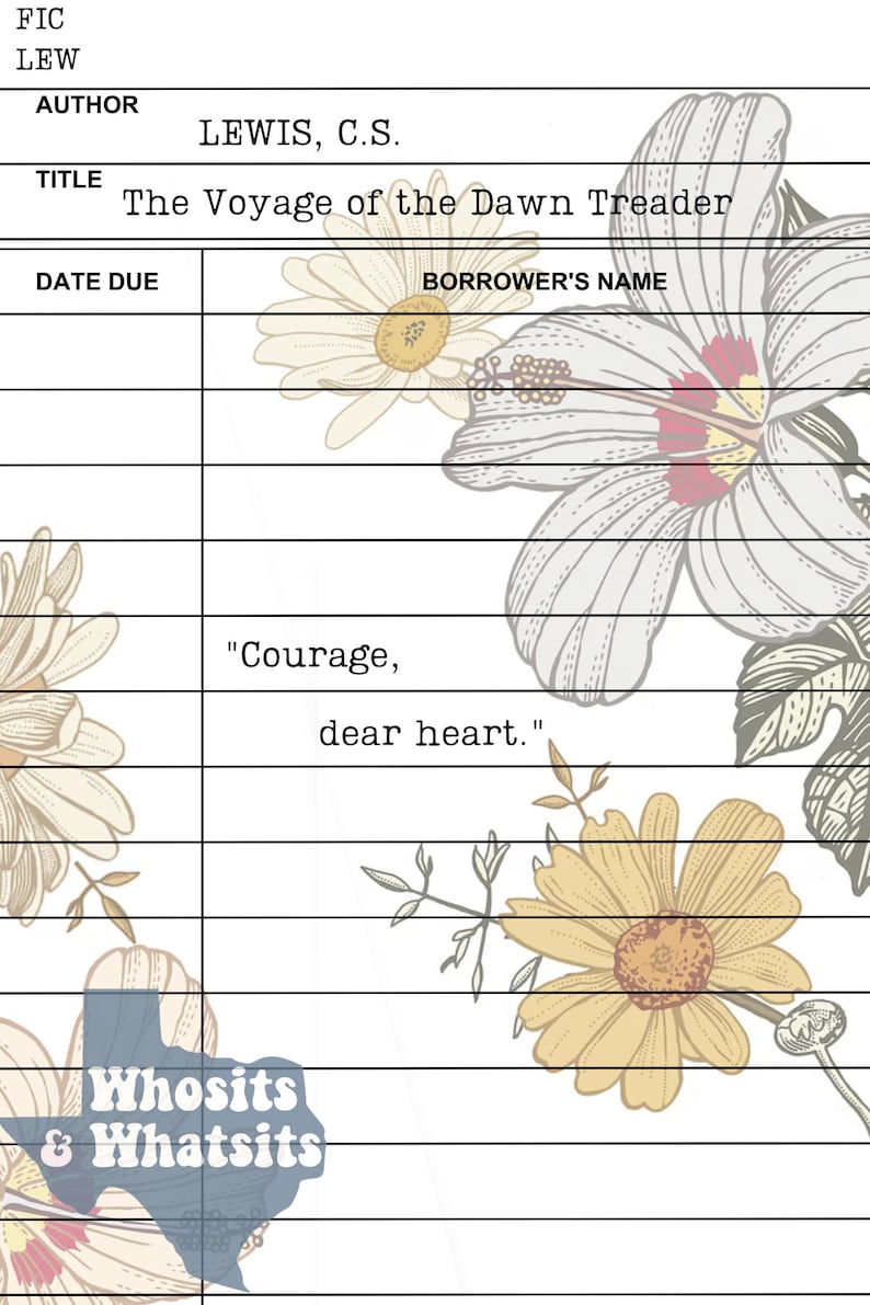 Set of 3 Chronicles of Narnia Library Cards | Nursery Art | Library Art ...